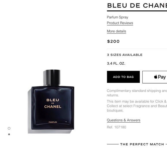 CHANEL | Grooming | Chanel Bleu De Chanel Parfum Spray Elegant Blue ...
